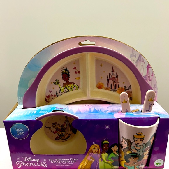 Disney | Dining | Disney Princess 5pc Dinnerware Set | Poshmark